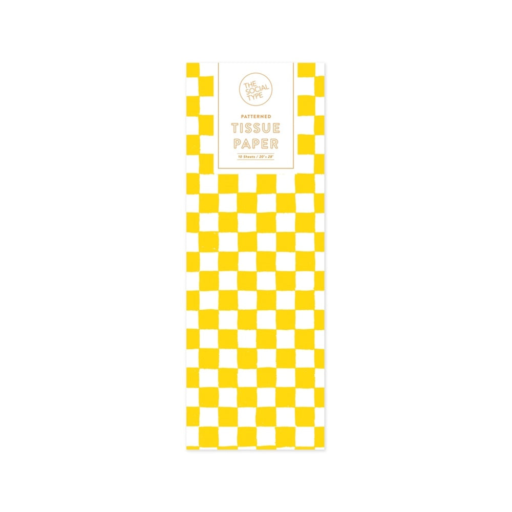 TISSUE PAPER - YELLOW CHECKER – North West Gifts